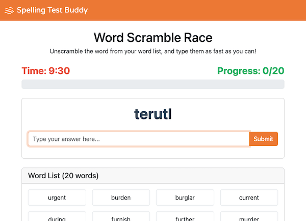 🎉 Introducing Word Scramble Race: A New Spelling Game from Spelling ...